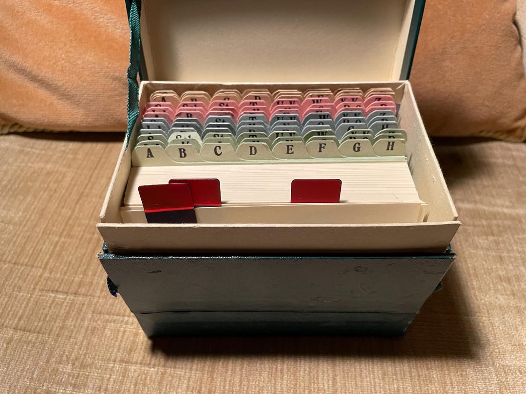 Old Index Card Box! - Etsy