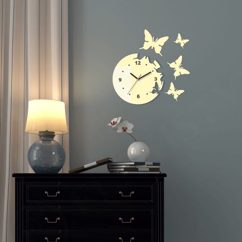 Butterfly Clock - Etsy