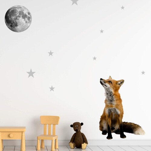Kids Room Fox Wall Decor Little Fox Decal Real Like Fox Wall - Etsy