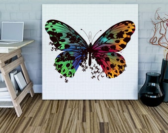 Butterfly canvas art | Etsy