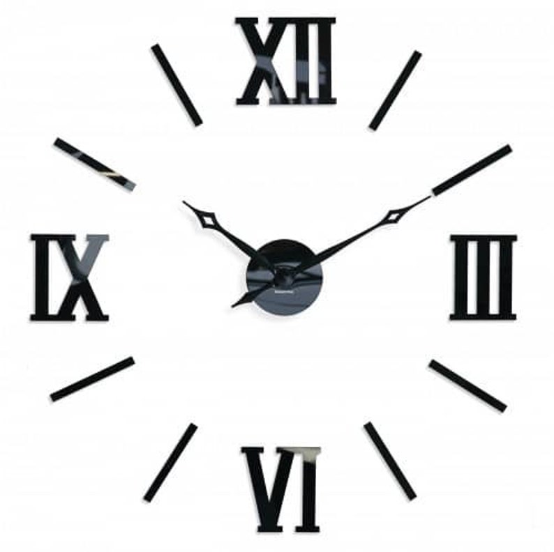 Large Black Wall Clock 40 50 Inches - Etsy