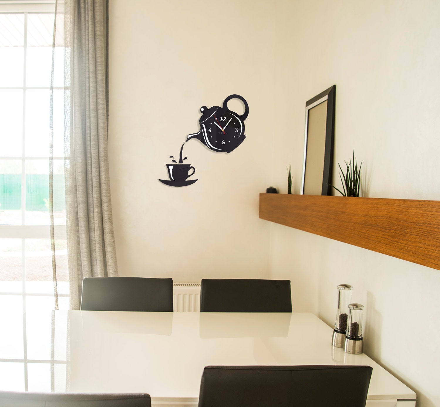 Green Kitchen Clock - Etsy