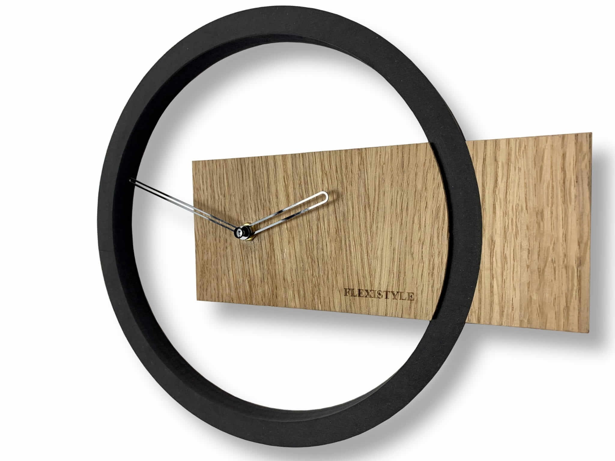 Wall Clock Oak Horizontal - Etsy