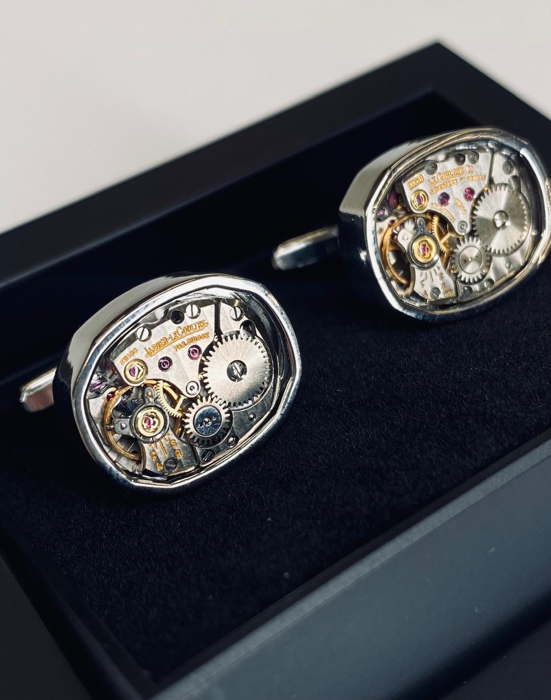 Cufflinks Made With Genuine Non-working Real Lecoultre Movements ...
