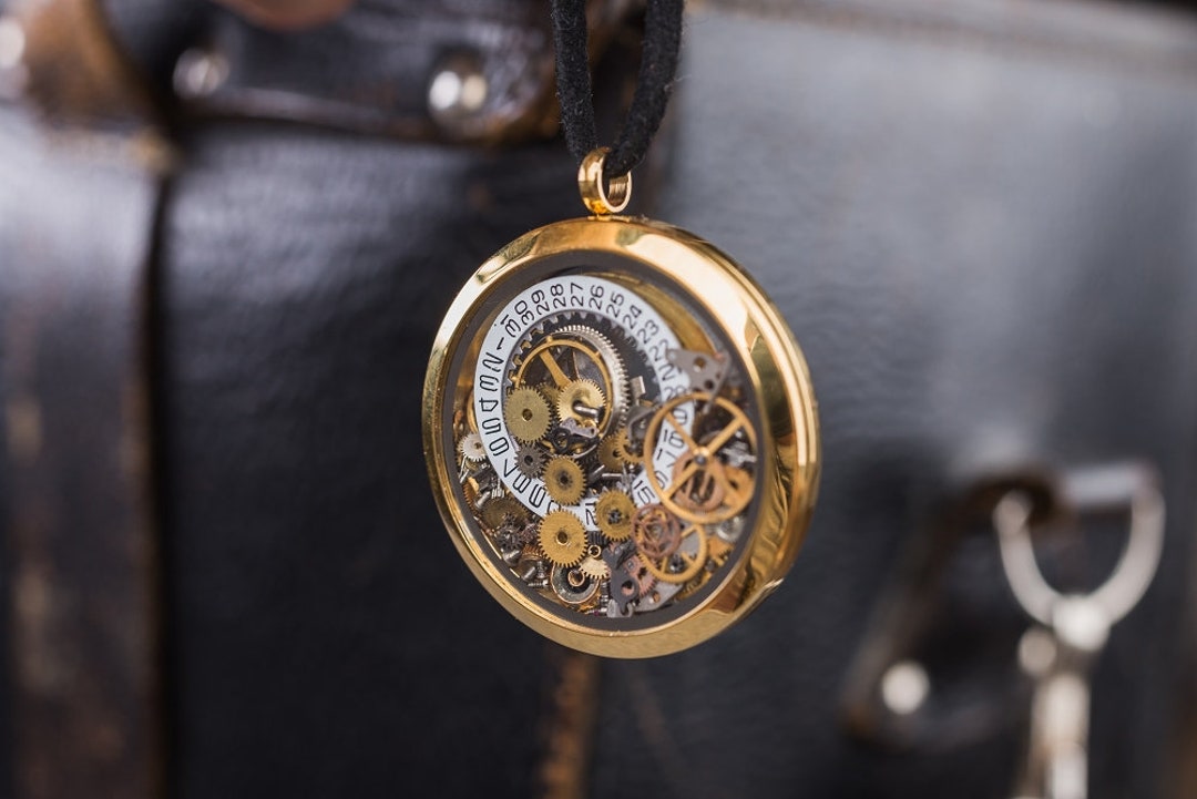 Watch Movement Gears Pendant, Vintage Steampunk, Hand Made Retro ...