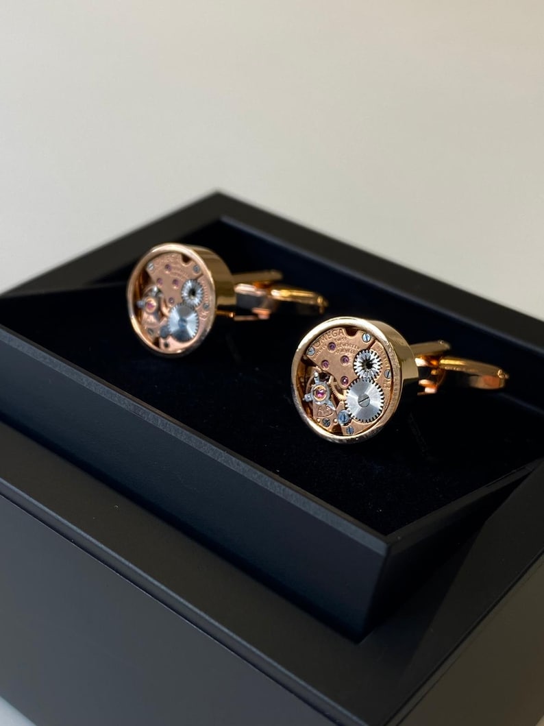 Cufflinks Made With Genuine Non-working Real Omega Movements Different ...