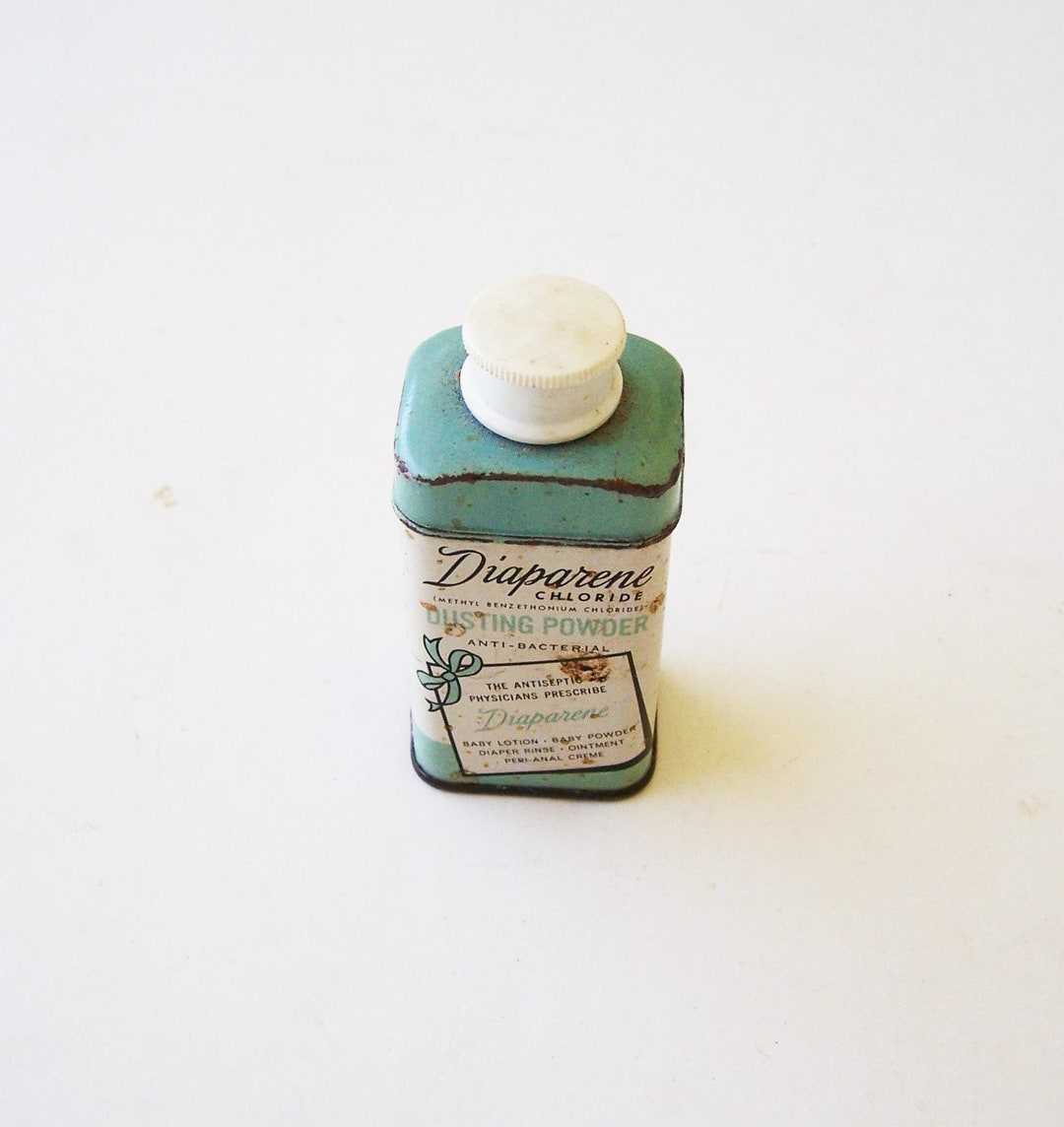 Vintage Diaparene Chloride Dusting Powder Can, Baby Powder, Diaper ...
