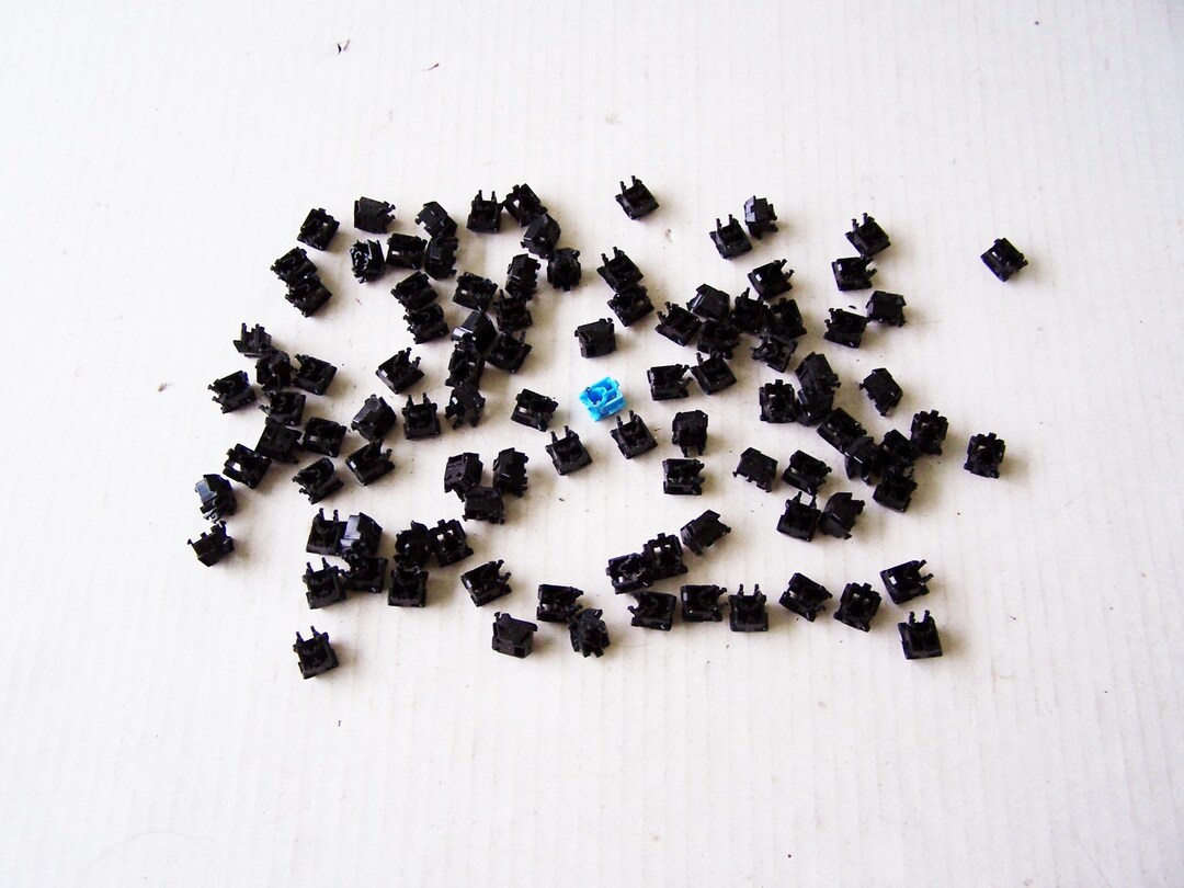 Small Black Plastic Pieces for Craft Supply, Assemblage Supply, Square ...
