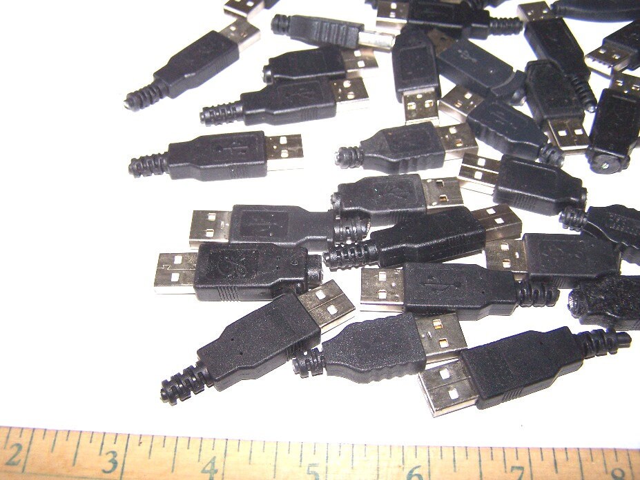 USB Cable End Connectors, Gold Connectors, Computer Scrap, Computer ...