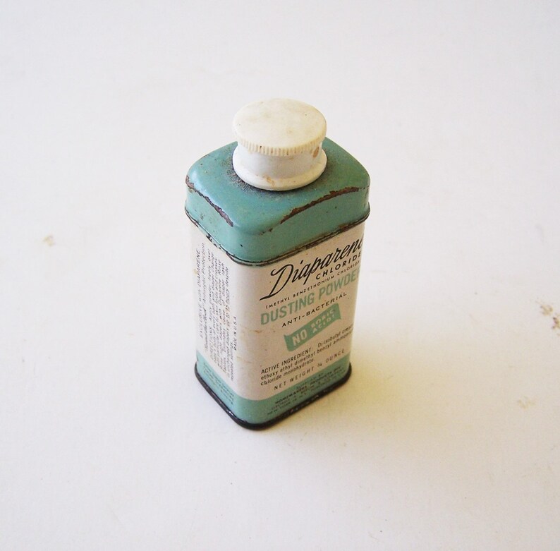 Vintage Diaparene Chloride Dusting Powder Can, Baby Powder, Diaper ...