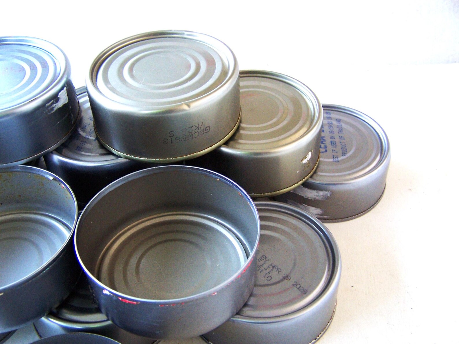 Steel or Tin Cans Set of 15, Empty Tuna Fish Cans, Empty Candle Holders ...