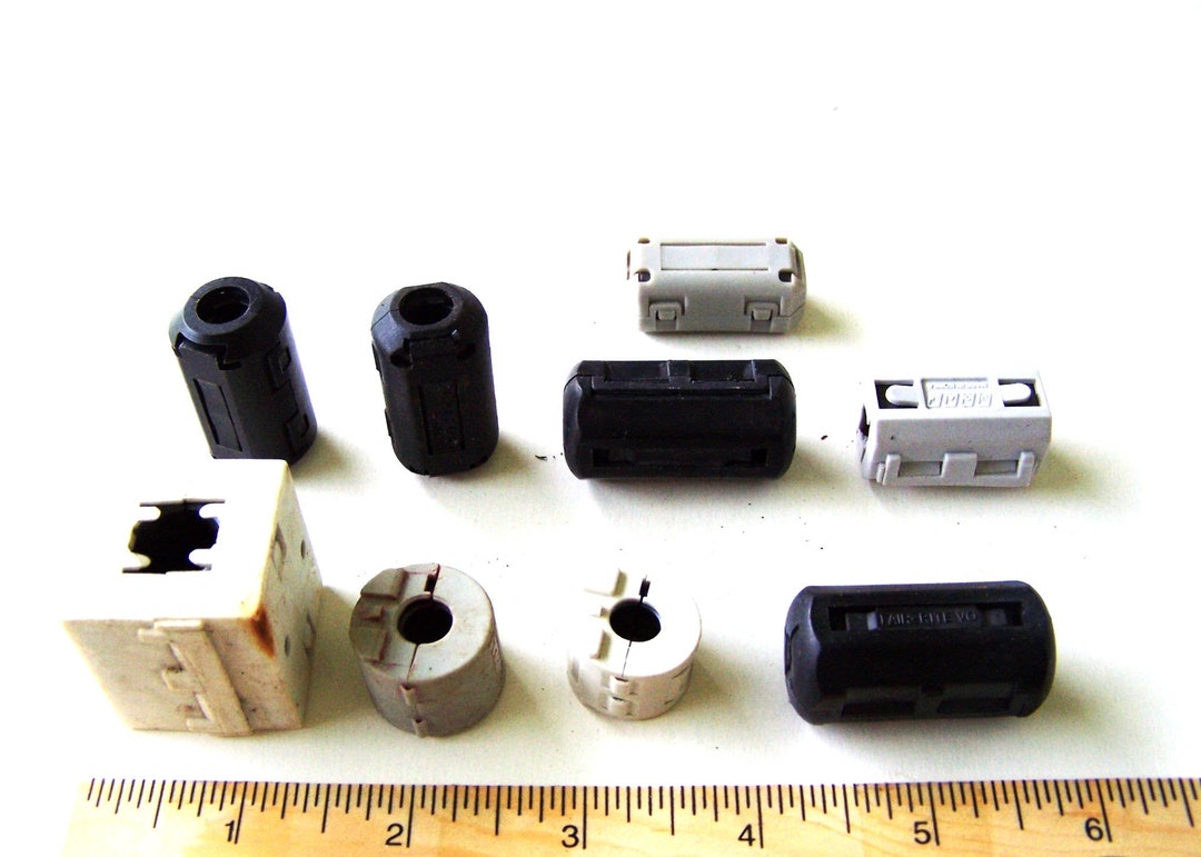 Snap-on Toroidal Ferrite Cores Set of 9 Used, Toroidal Inductor Cores ...