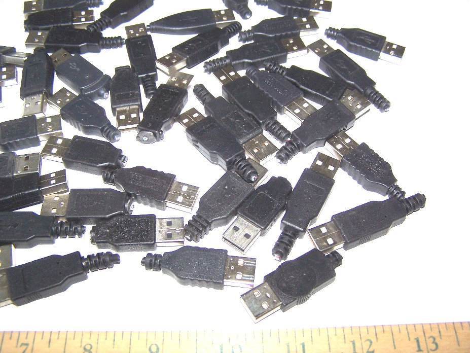 USB Cable End Connectors, Gold Connectors, Computer Scrap, Computer ...