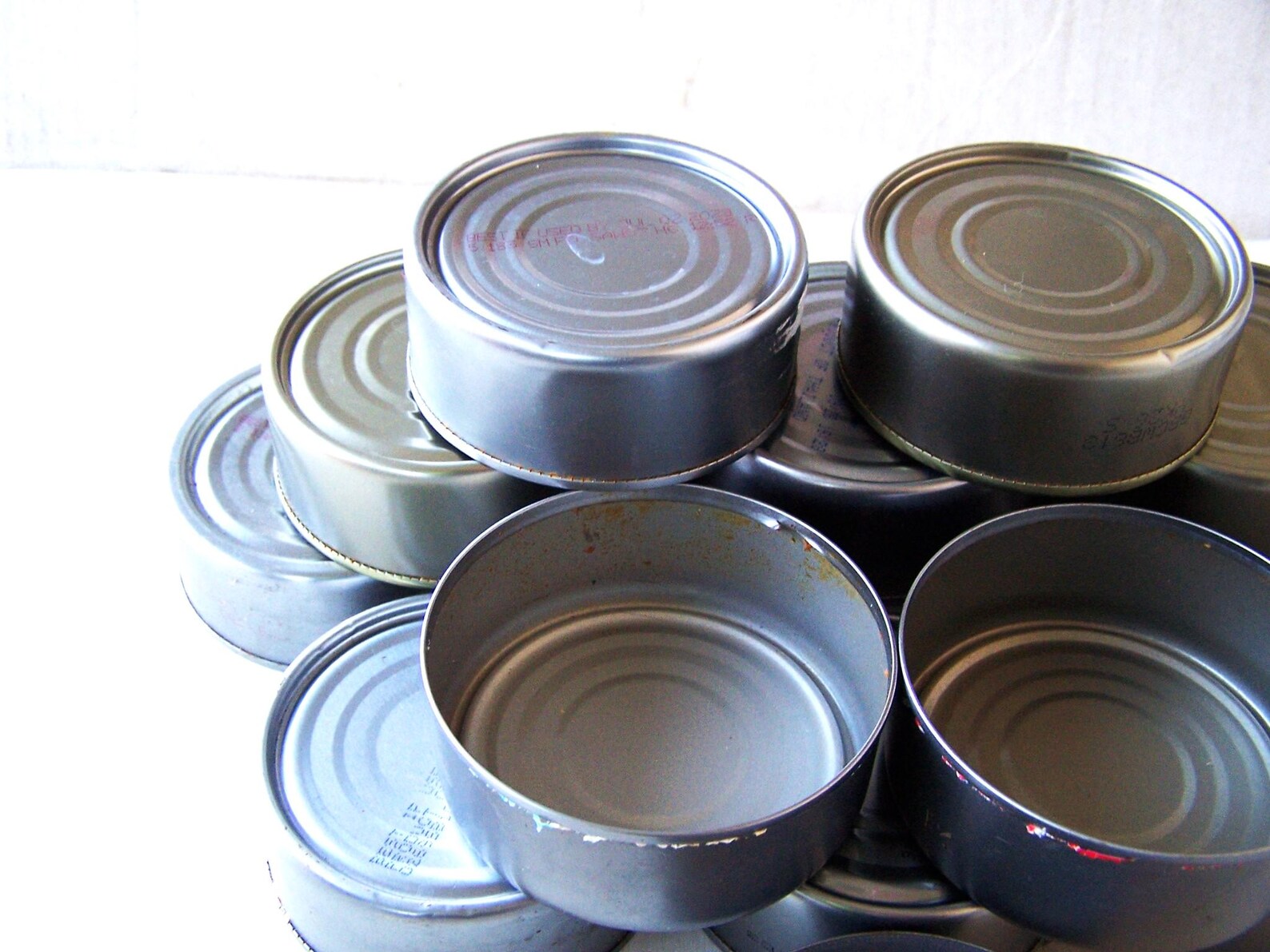 Steel or Tin Cans Set of 15, Empty Tuna Fish Cans, Empty Candle Holders ...