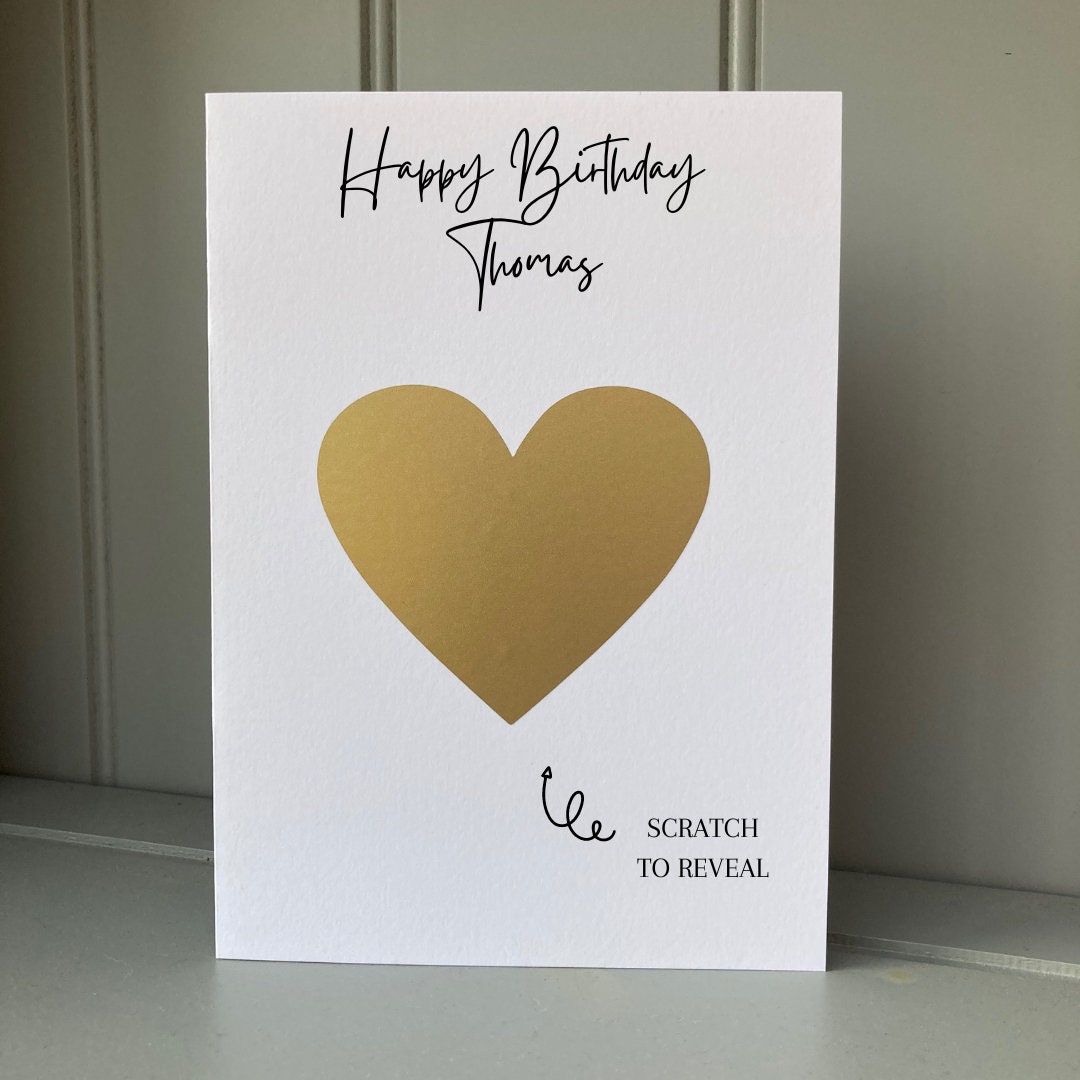 Scratch to Reveal Surprise Card, Birthday Scratch off Card, Birthday ...