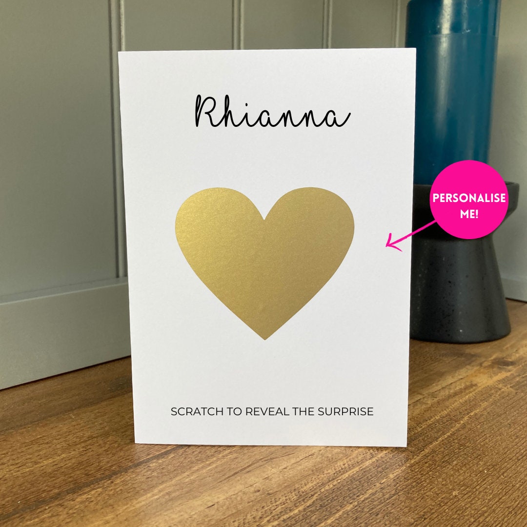 Scratch to Reveal Surprise Card, Birthday Scratch off Card, Birthday ...