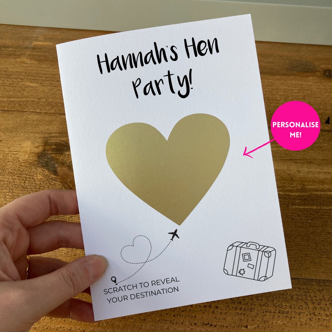 Personalised Holiday Reveal Card, Scratch to Reveal Surprise ...