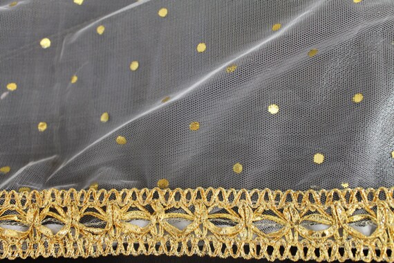 Vintage Boho Ornate Gold Border and Block Printed Polka Dots - Etsy
