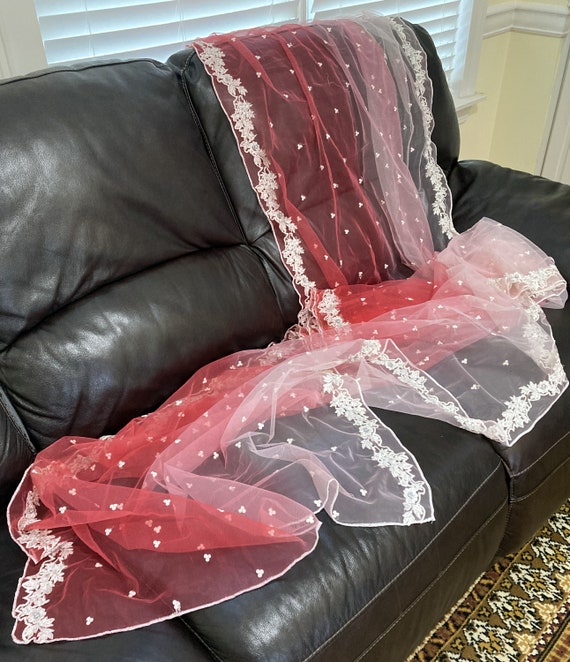 CLEARANCE Boho Pink Ombre Shaded Embroidered Soft Net - Etsy