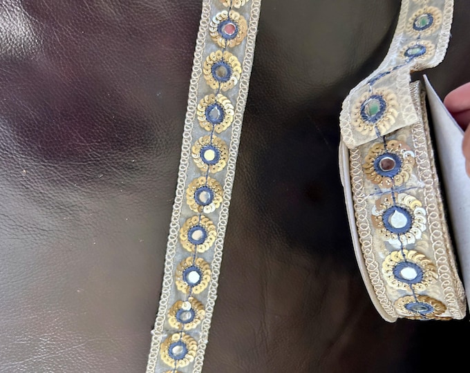 Grey N Gold Trim, Embroidered Border Trim, Soft Grey N Gold Fashion ...
