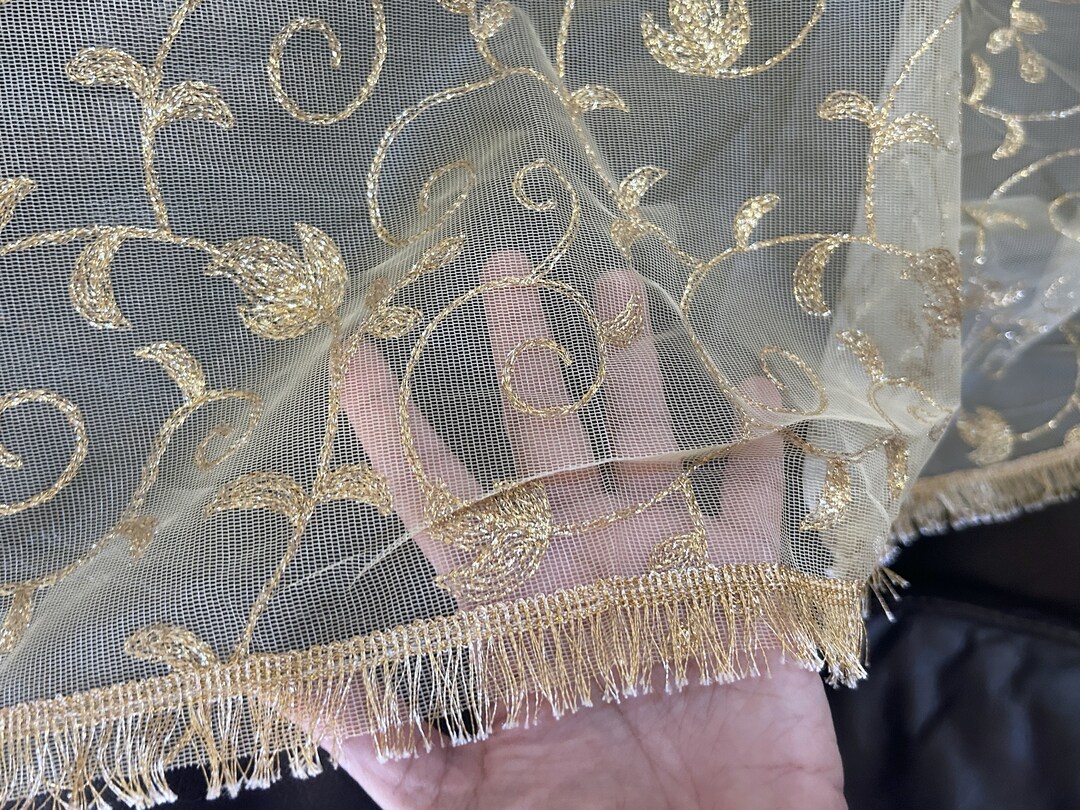 Vintage Boho Soft Gold Mesh Net Shawl Wrap, Dupatta, Large Wrap - Etsy