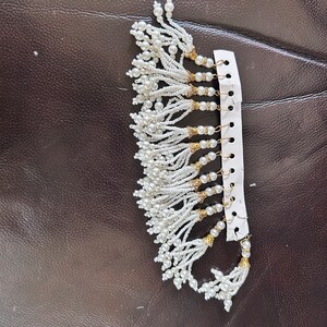 Set of 12, Elegant Cluster of White Rice Pearls With Gold Hook Tassel ...