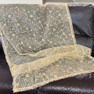 Vintage Boho Soft Gold Mesh Net Shawl Wrap, Dupatta, Large Wrap - Etsy