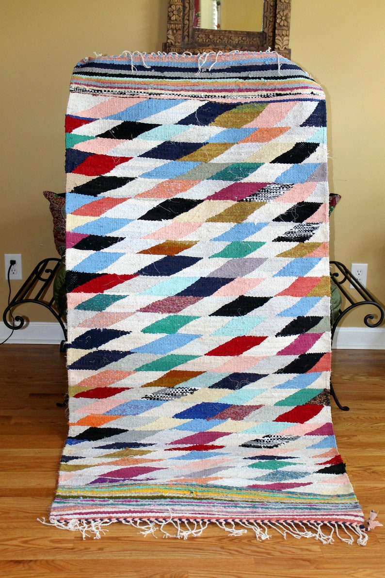 SALE 3x6 Ft Boho Vintage Dhurrie Rug Machine Washable Handwoven Boho ...