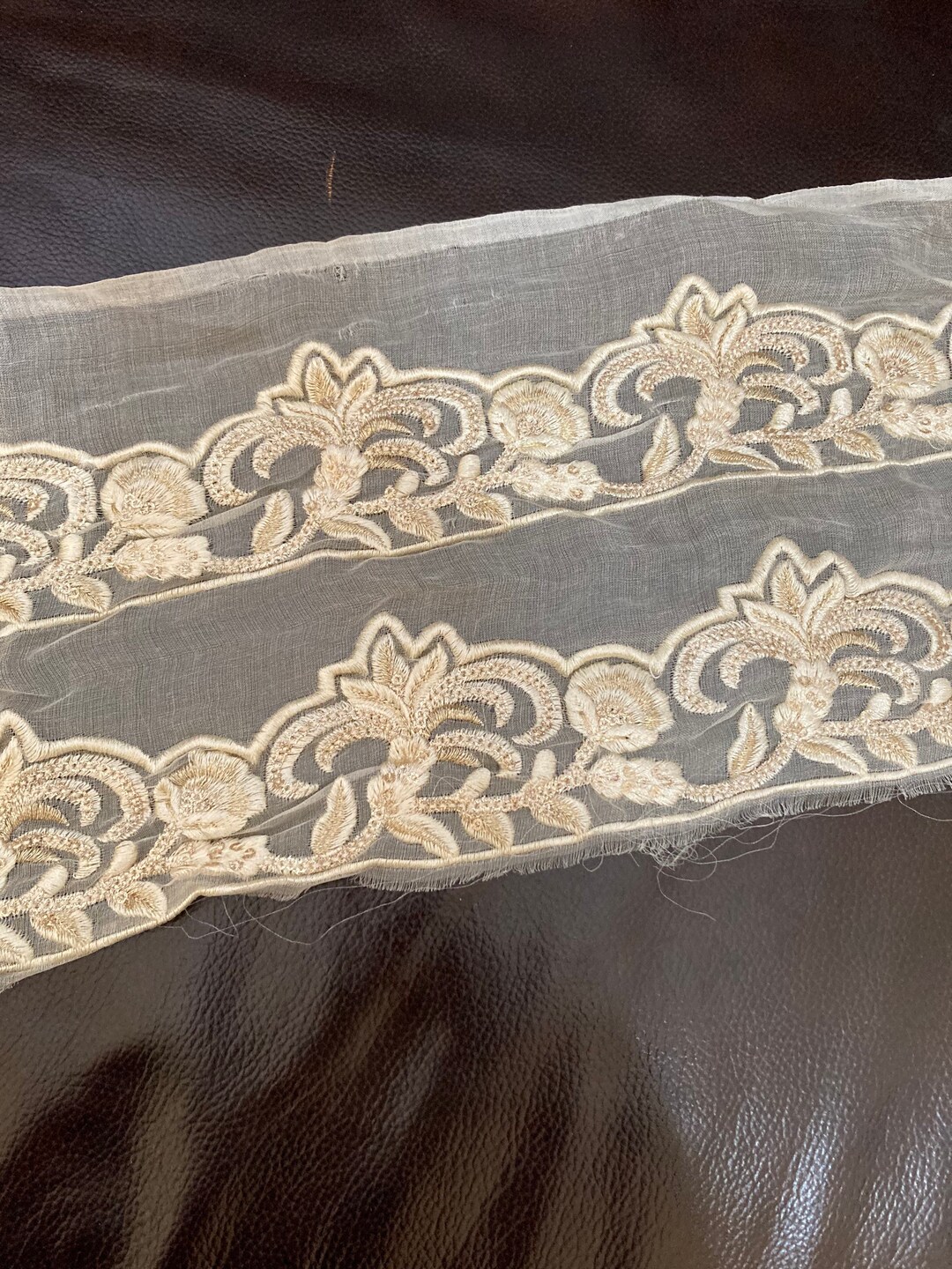 Elegant, Handcrafted Border Trim Patch Use for Wedding Gown, Dress ...