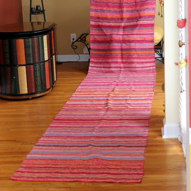 Rag Rug Runner - Etsy