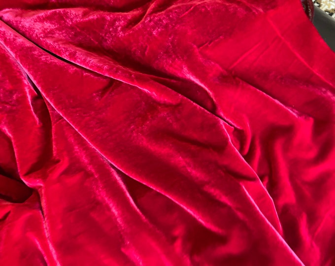 Luxurious Red 9000 Micro Velvet Fabric by the Meters - Etsy