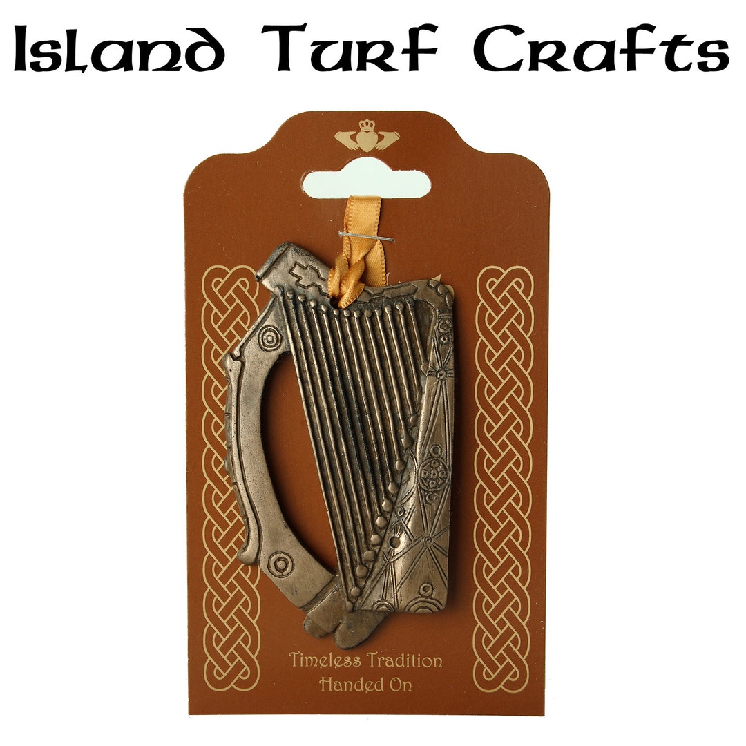 Bronze Irish Harp Hanging Decoration 4" [TSF22] - Etsy