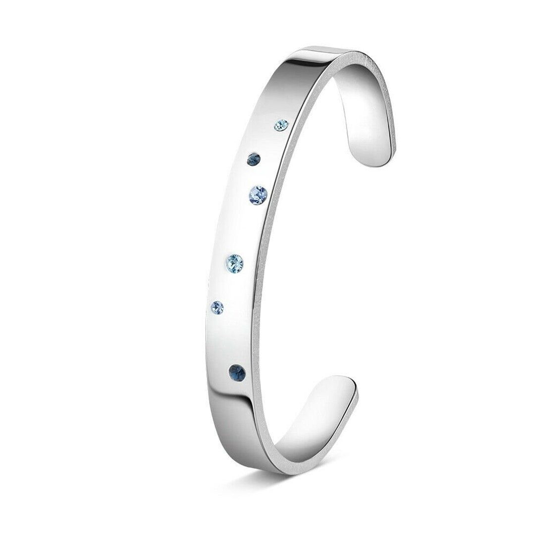Newbridge Silverware Bangle With Multi Coloured Stones SB601 - Etsy