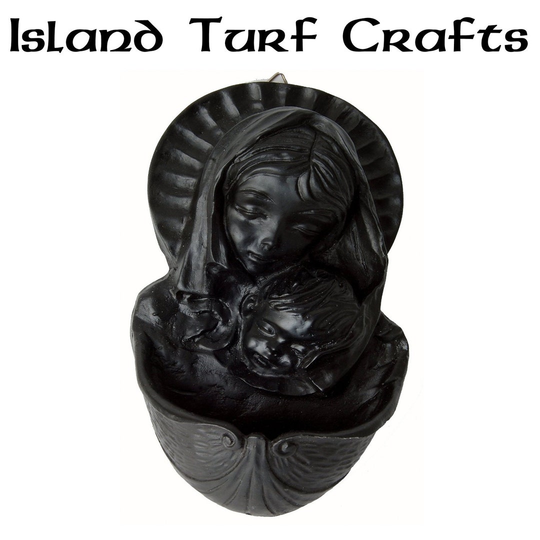 Irish Turf Our Lady & Child Water Font [BK4] - Etsy
