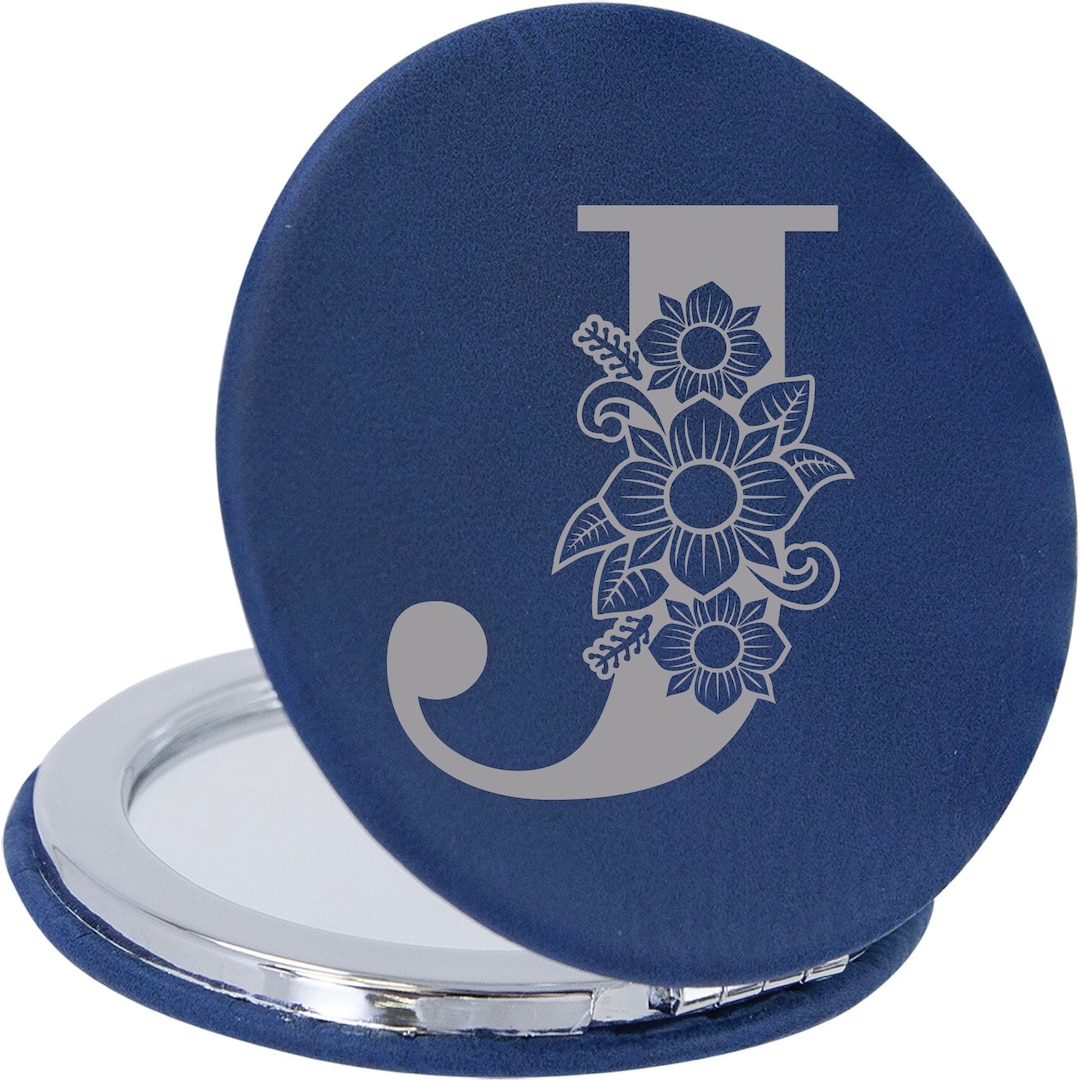 2 1/2 Leatherette Compact Mirror, Engraved Mirror, Personalized Gifts ...