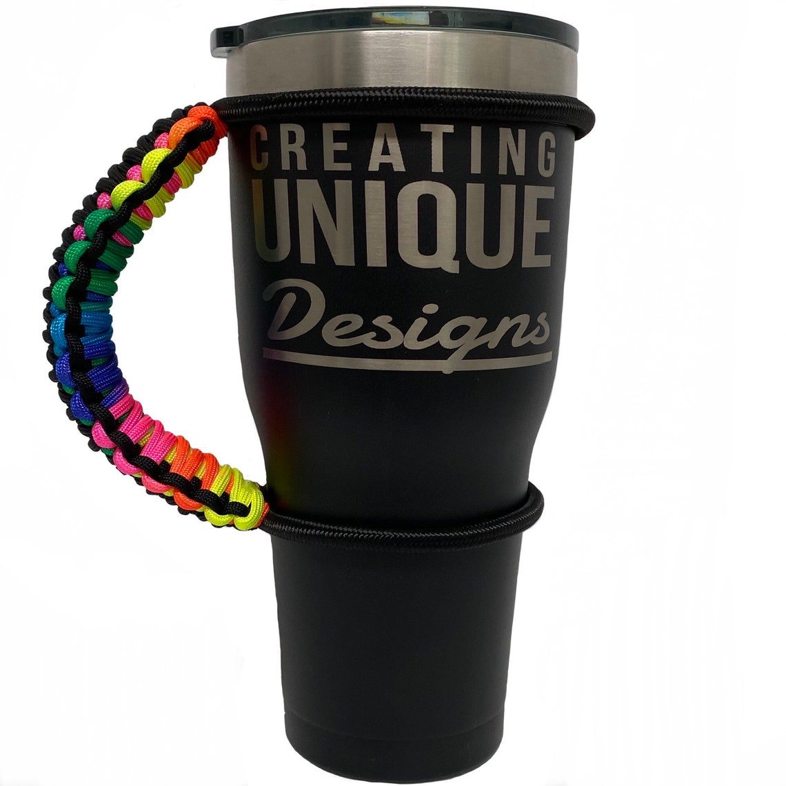 Customizable Rainbow Trim Handle Paracord Handle Coated | Etsy