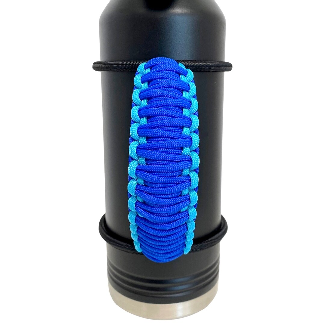 Royal Blue Turquoise Water Flask Handle, Paracord Water Bottle Handle ...