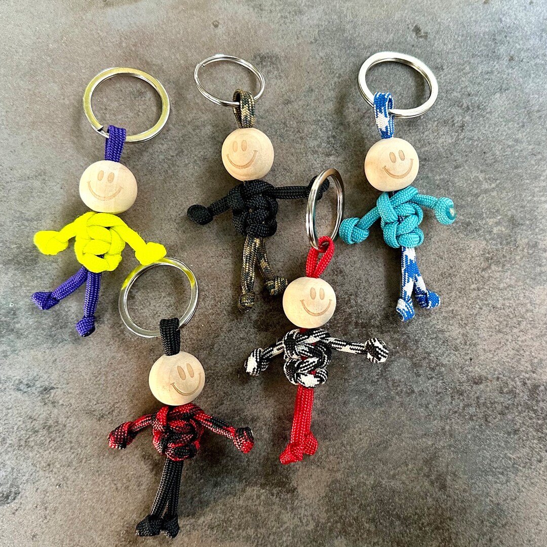 Handmade Paracord People Keychain: Kids Keyring, Backpack Buddy - Etsy