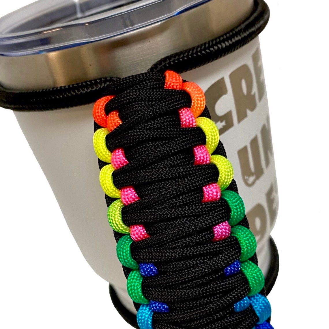 Customizable Rainbow Trim Handle Paracord Handle Coated | Etsy