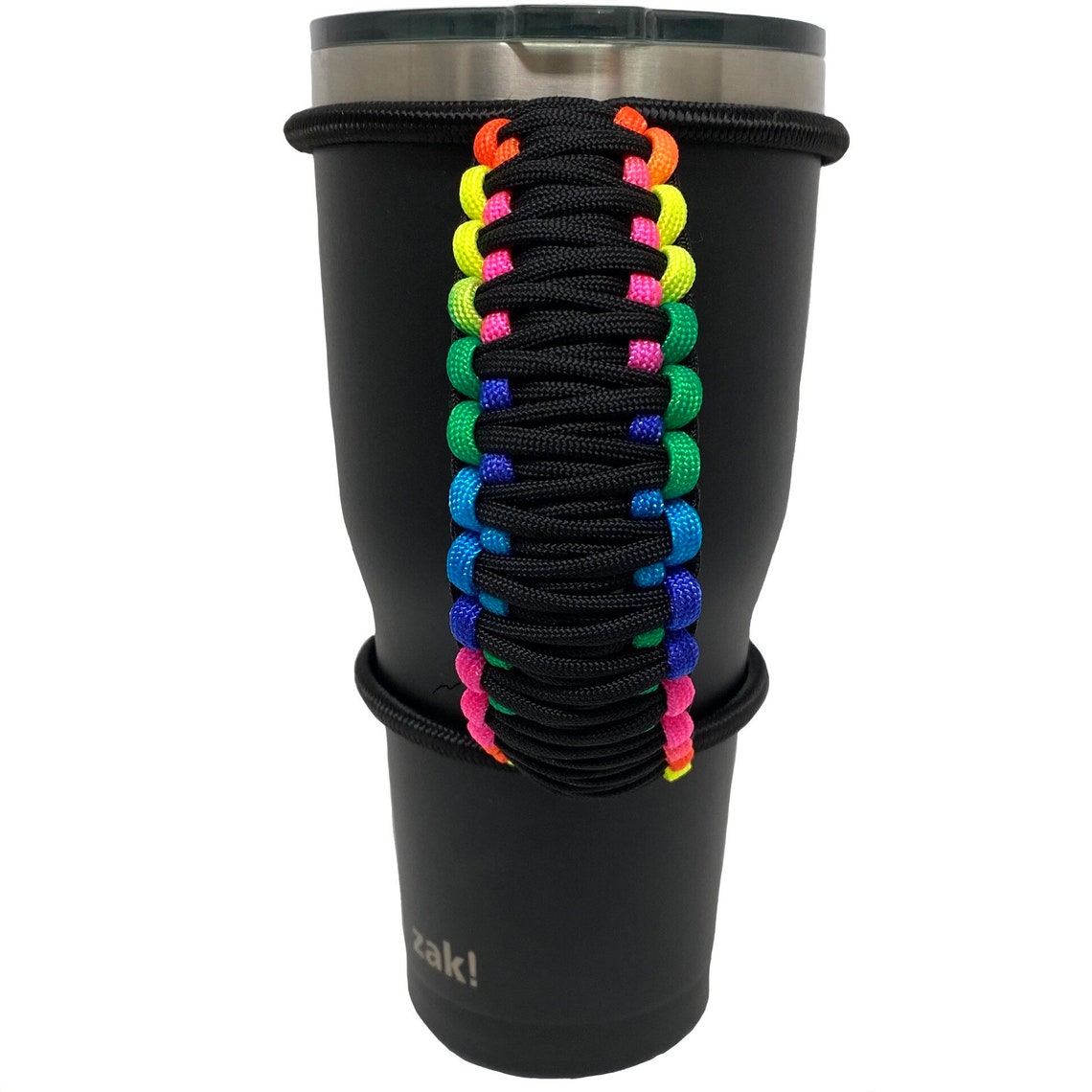 Customizable Rainbow Trim Handle Paracord Handle Coated | Etsy