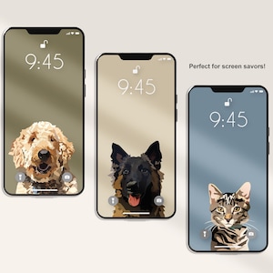 Custom Digital Pet Portrait | Personalized Pet Illustration | Unique ...