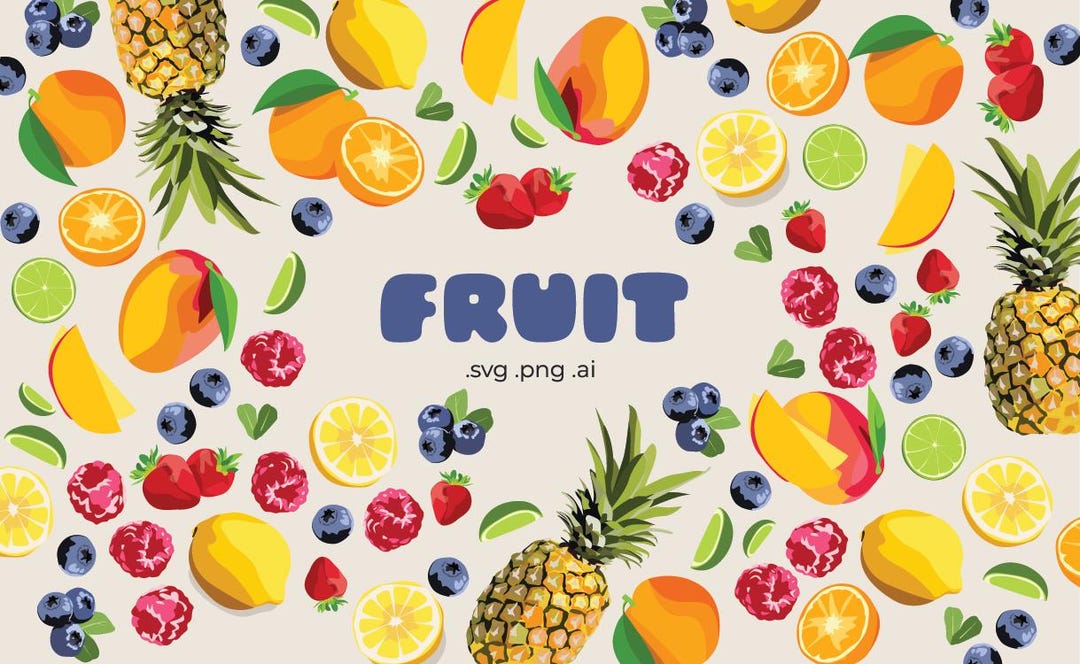 Fruit Illustration for Summer Theme Illustrations of Fruit Icons for ...