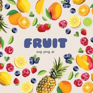Fruit Illustration for Summer Theme Illustrations of Fruit Icons for ...