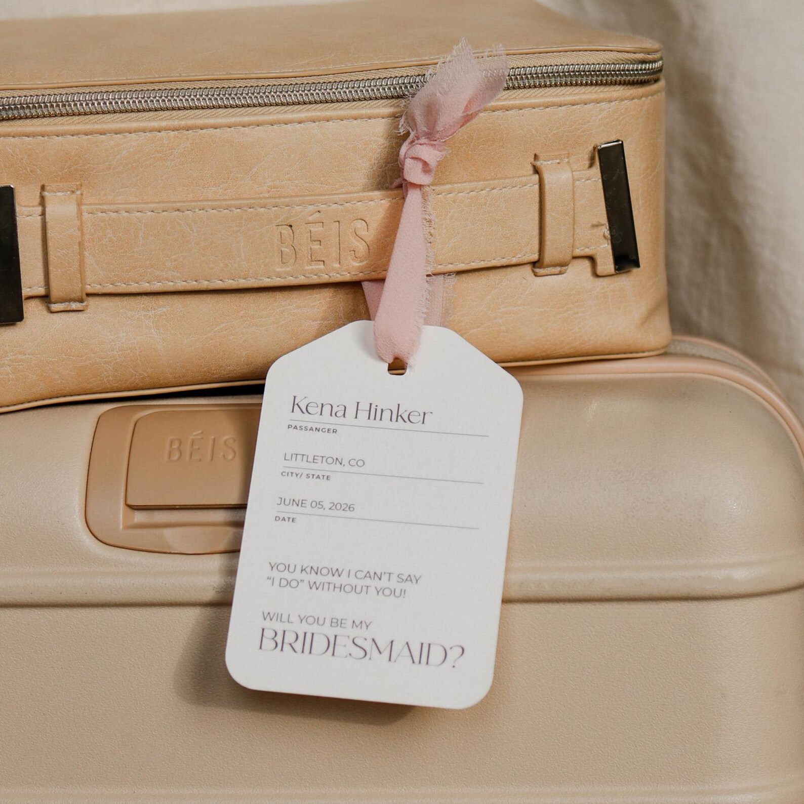 Destination Wedding Luggage Tag: Bridesmaid Proposal, Travel Theme - Etsy