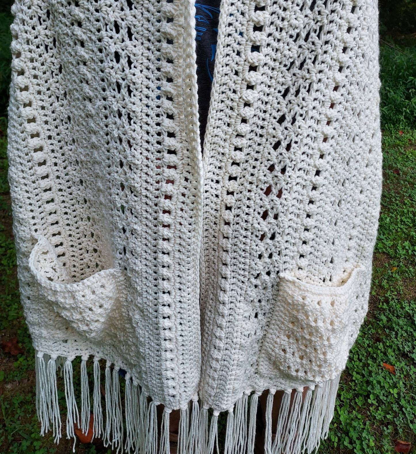 Shawl With Hand Warmer Pockets. Custom Made Office Wrap - Etsy