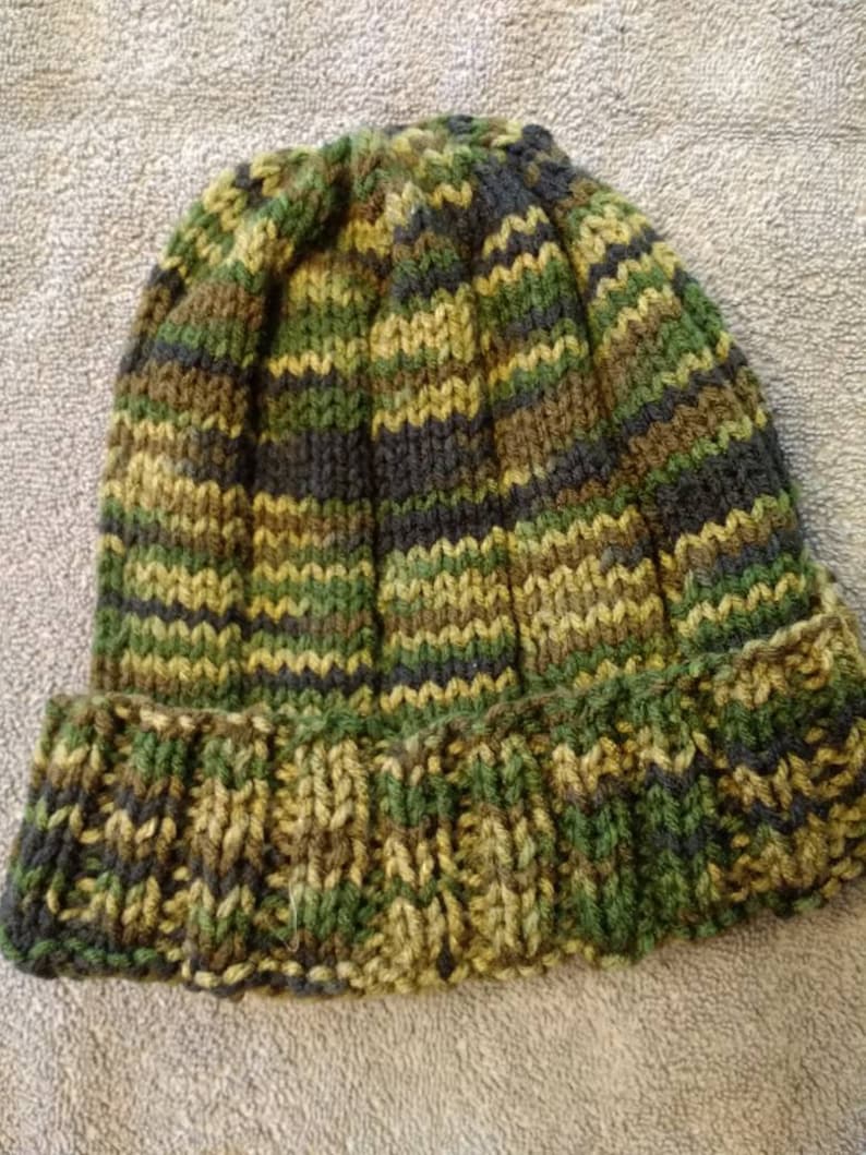 Hunting, Camo, Camouflage, Beanie, Hat, Hand Knitted, Toboggan, Twinkle ...
