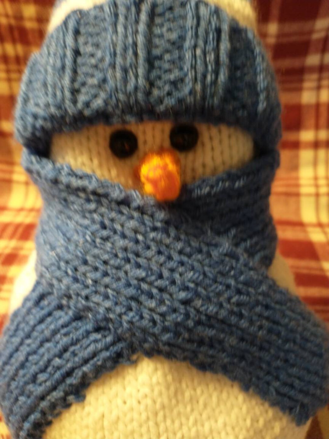 Royal Blue, White, Snowman, Hat, Beanie, Toboggan, Scarf, Winter ...