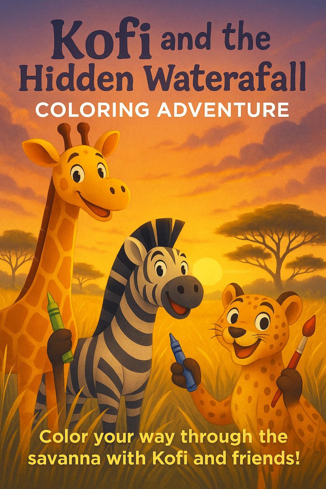 Kofi and the Hidden Waterfall Coloring Book - Etsy