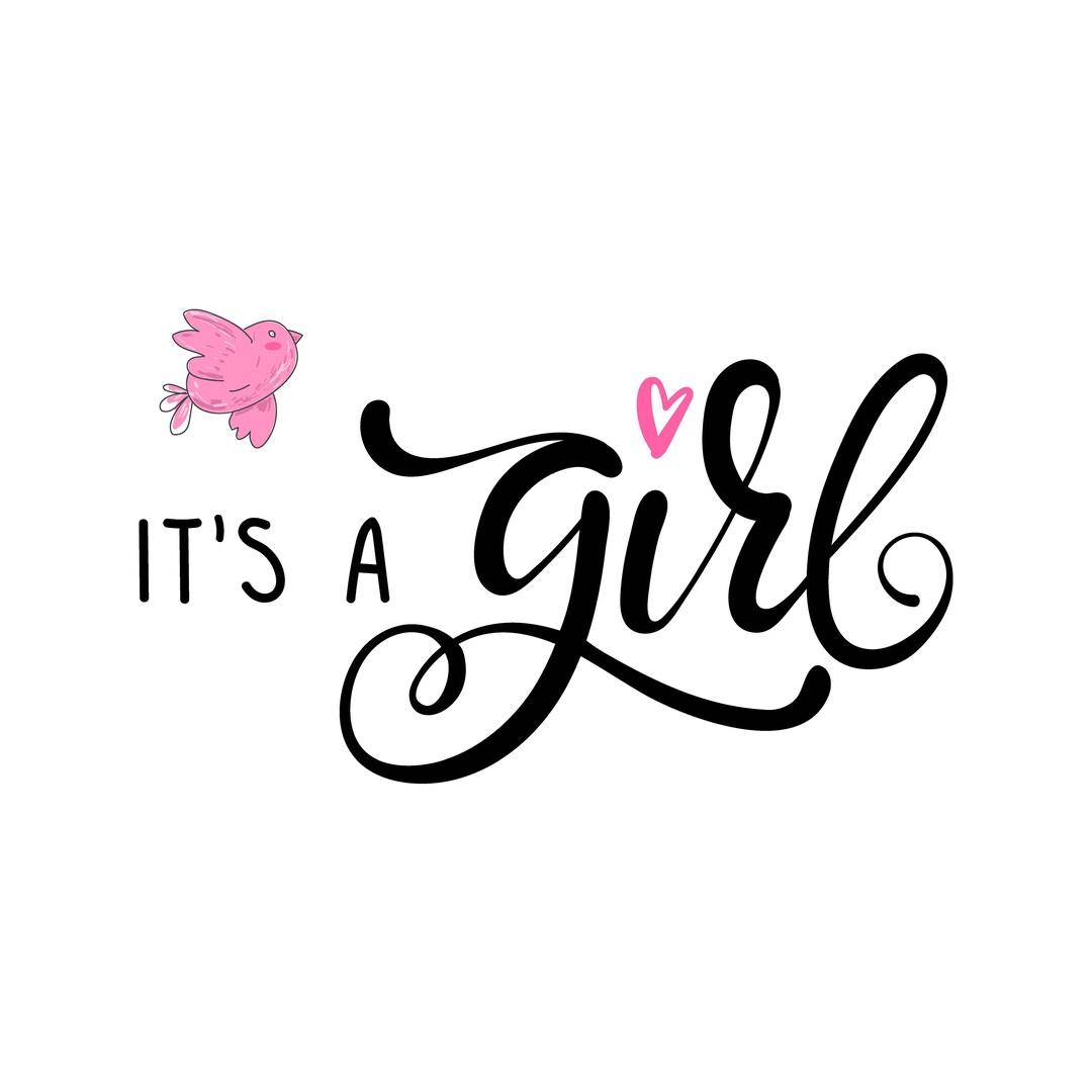 It's A Girl Digital Print File in Svg Pdf Eps Jpg - Etsy