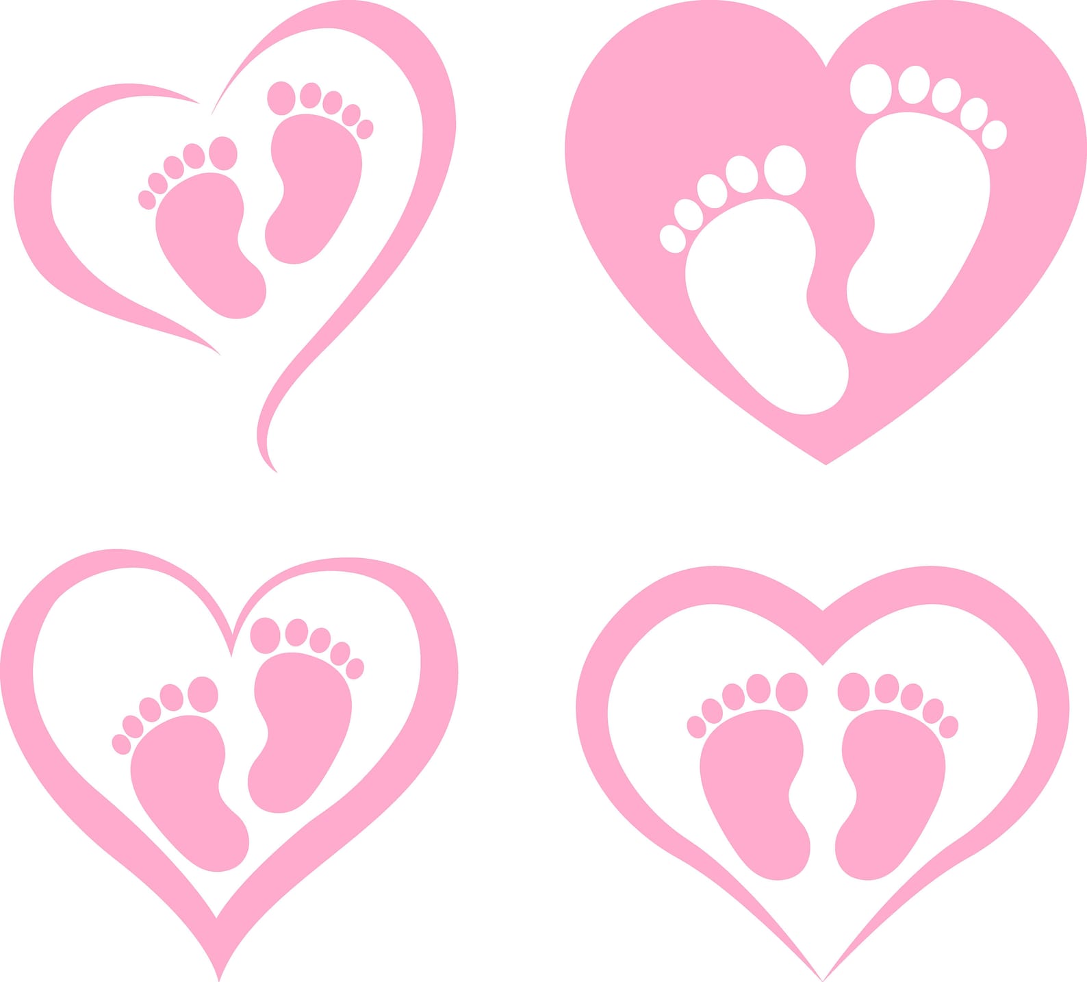 Baby Feet Digital Download File in Pink and Blue in Svg Eps Pdf and Jpg ...